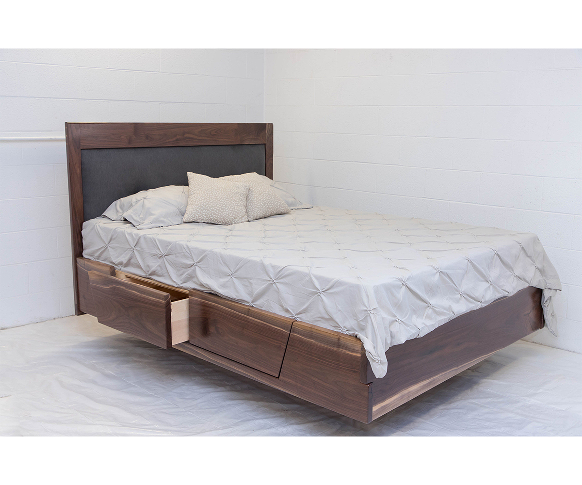 Tempus Floating Drawer Bed - Heritage Amish Furniture