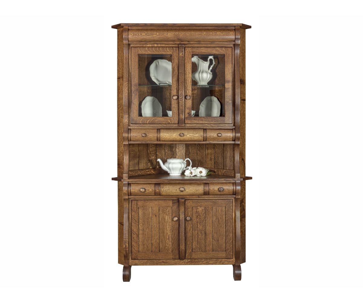 Hampton Corner Hutch - Heritage Amish Furniture