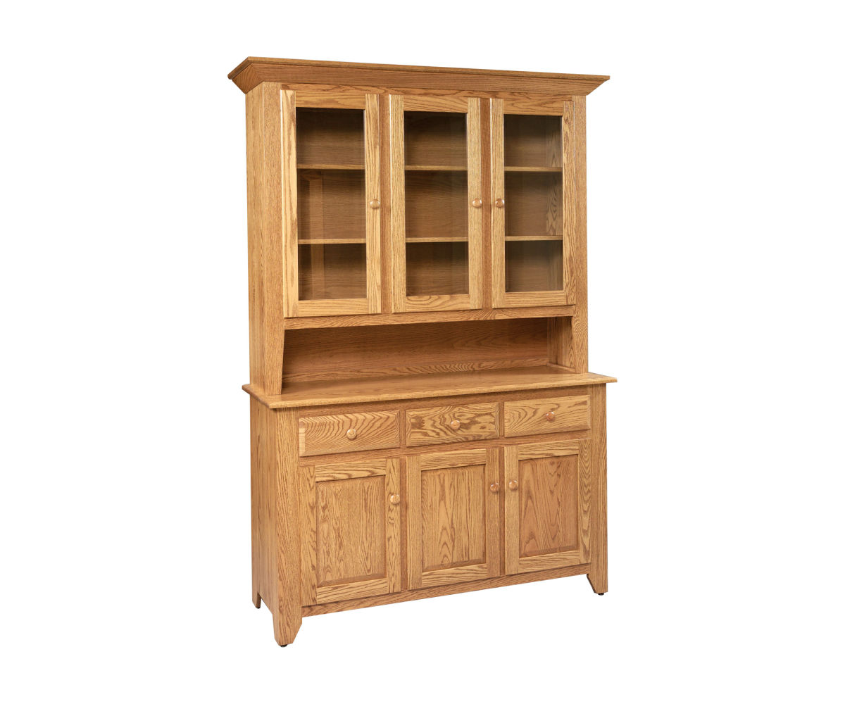 3 Door Shaker Hutch - Heritage Amish Furniture